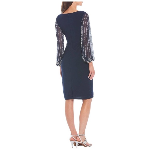 MARINA | Dresses | New Marina Round Neck Beaded Lace Long Sleeve Side ...